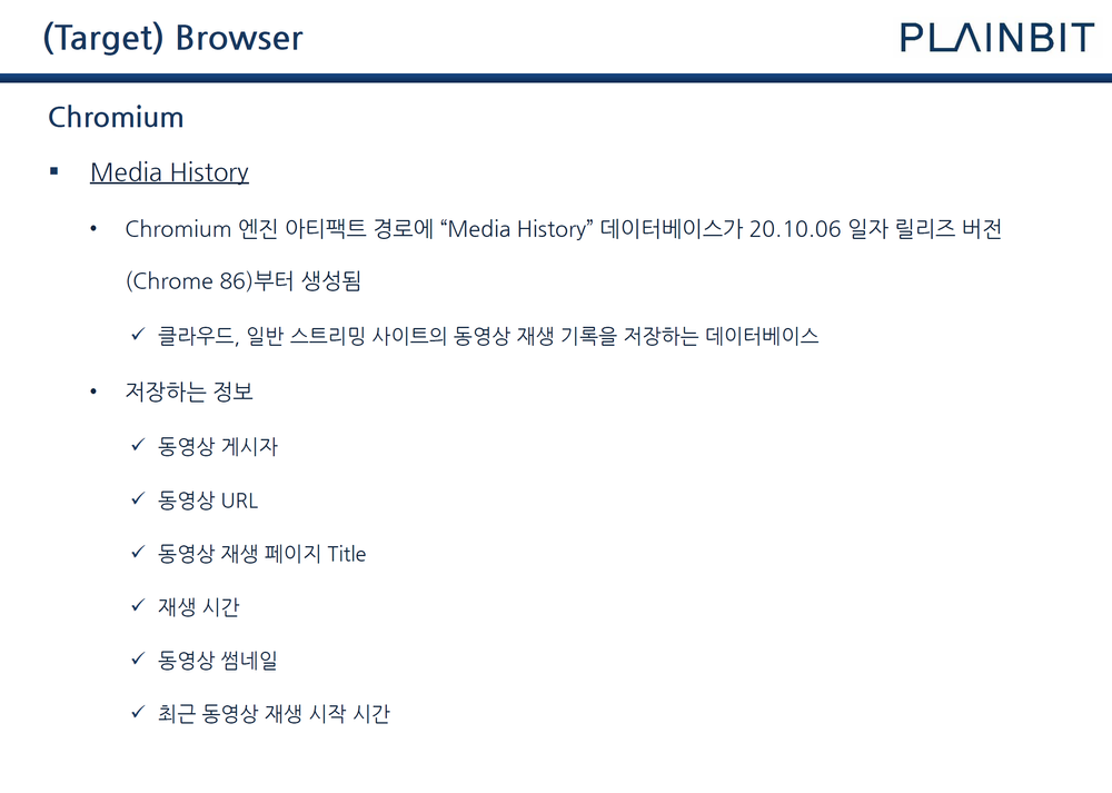 Chromium based Browser Artifacts